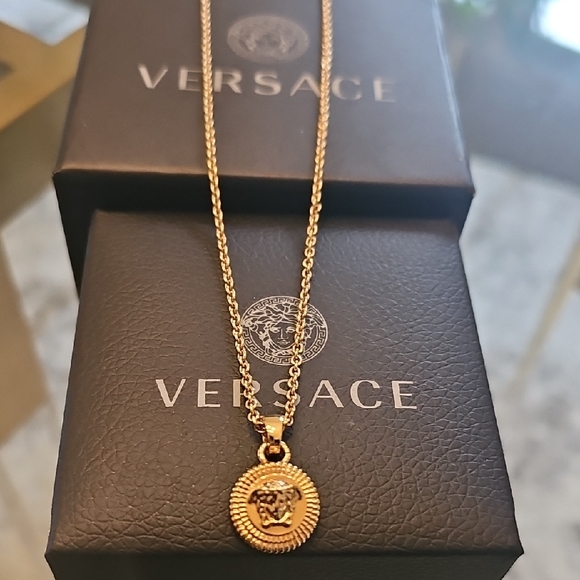 Versace | Jewelry | Versace Gold Medusa Emblem Necklace | Poshmark